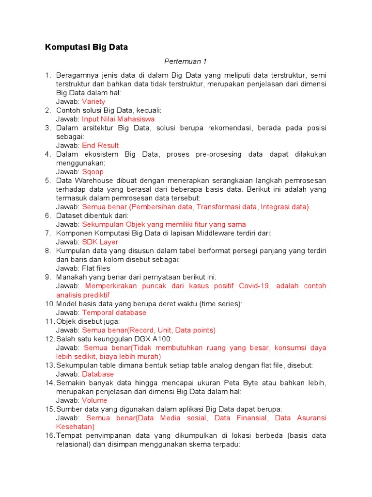 Komputasi Big Data | PDF