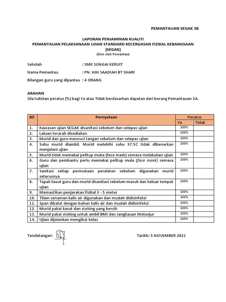 Pemantauan Segak 3B | PDF