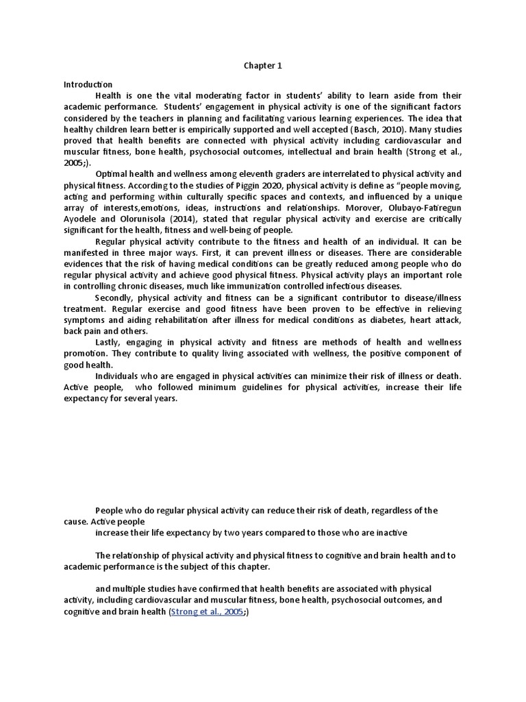 Chapter 1 | PDF | Physical Fitness | Public Health