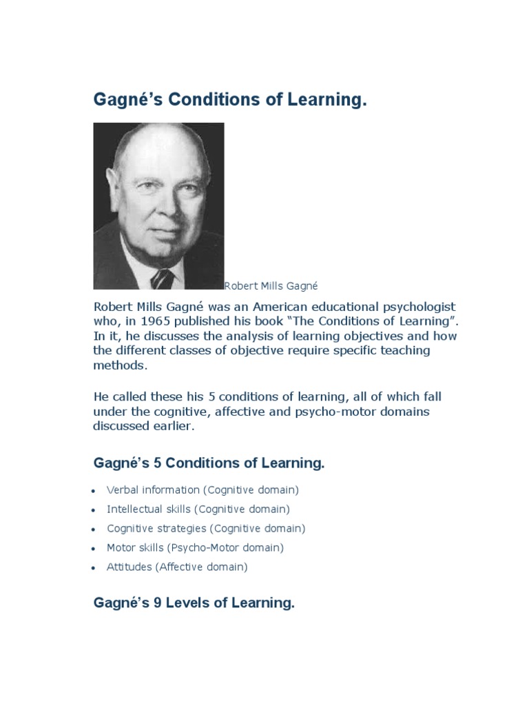 Gagné | PDF | Learning | Cognition