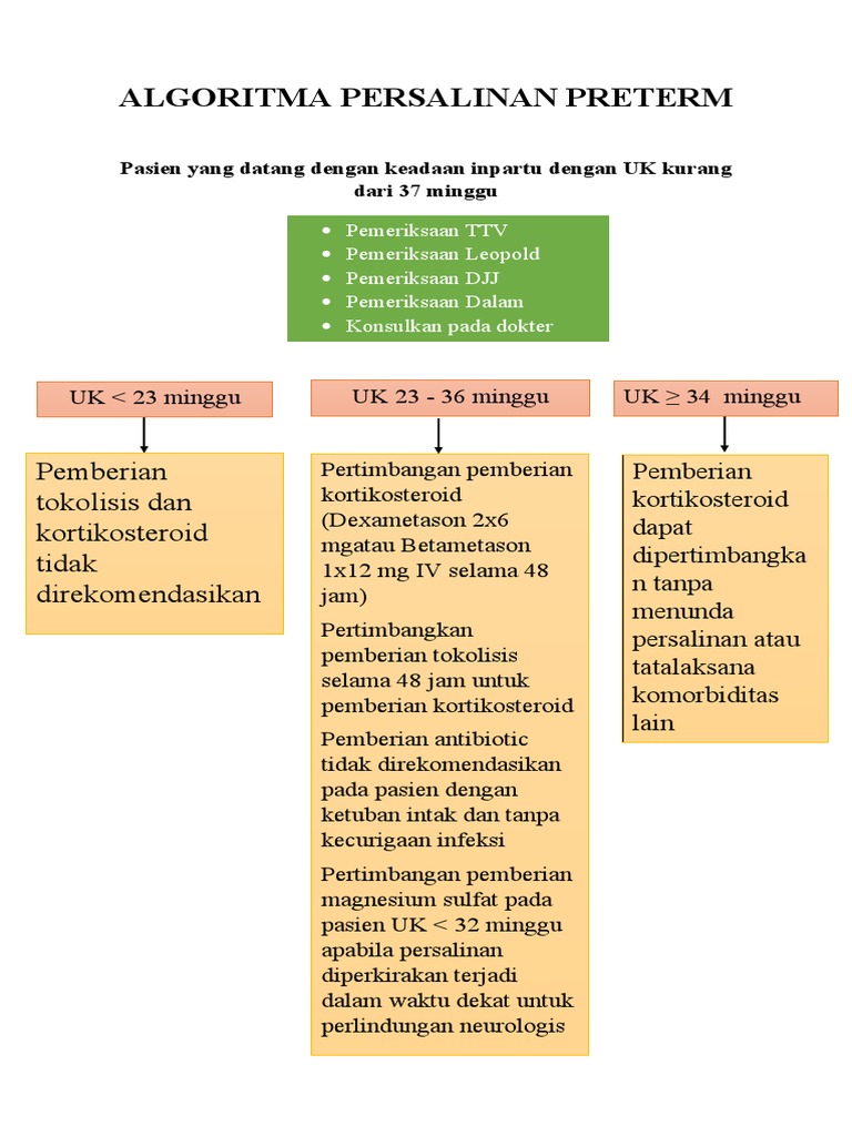 Algoritma Persalinan Preterm | PDF