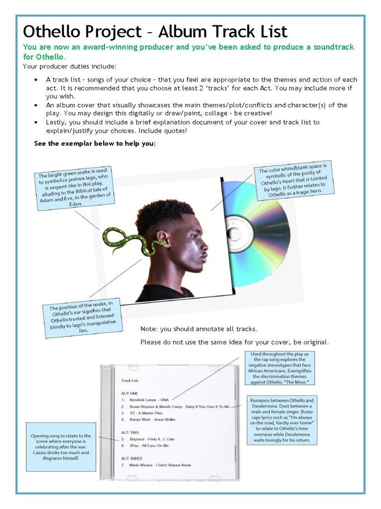 Track and Album Task Othello | PDF