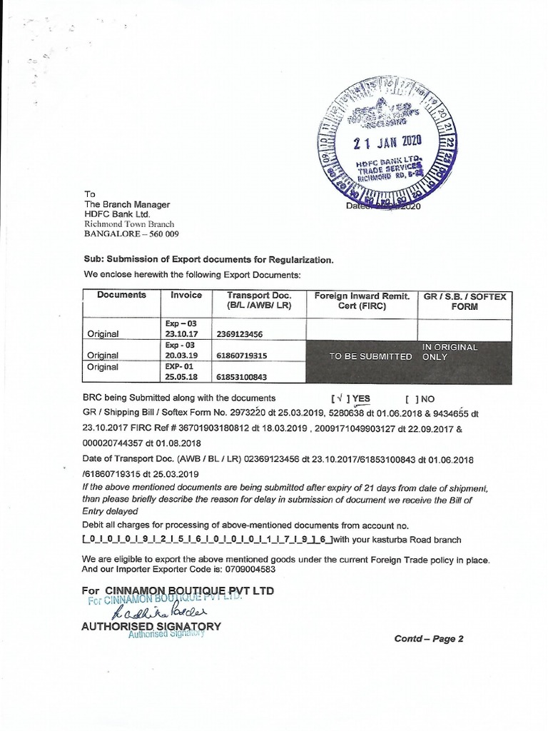 Export Documents PDF | PDF