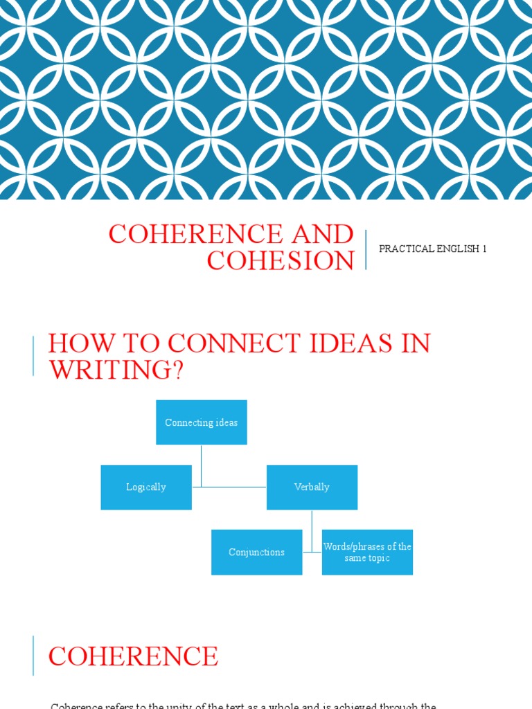 Coherence And Cohesion Pdf Word Linguistic Morphology