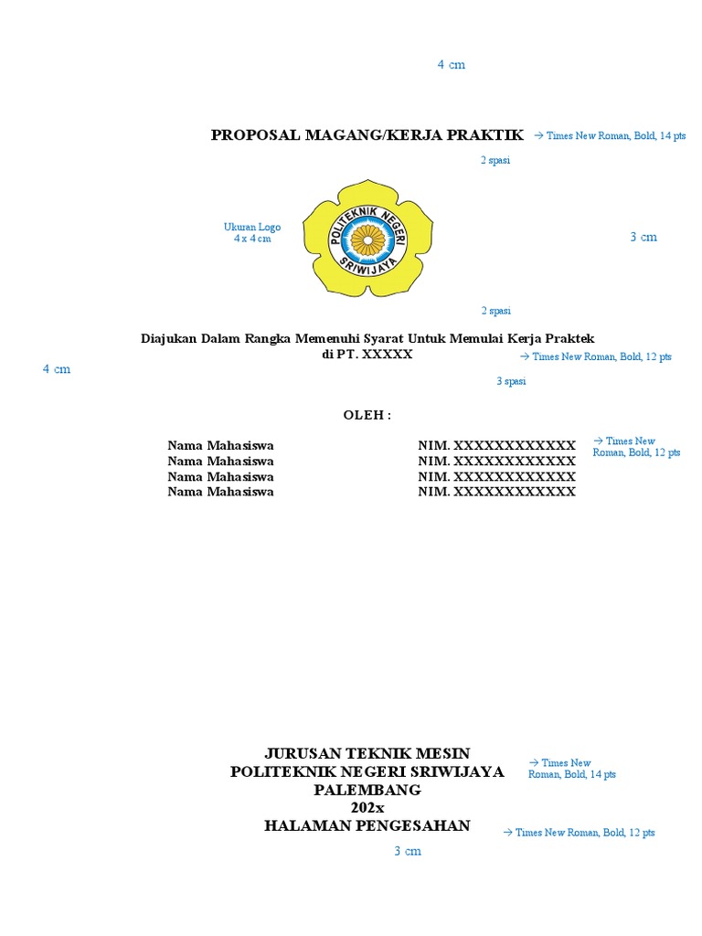 Contoh Proposal Magang D-Iii T.mesin | PDF Contoh Proposal Magang D-Iii T.mesin | PDF
