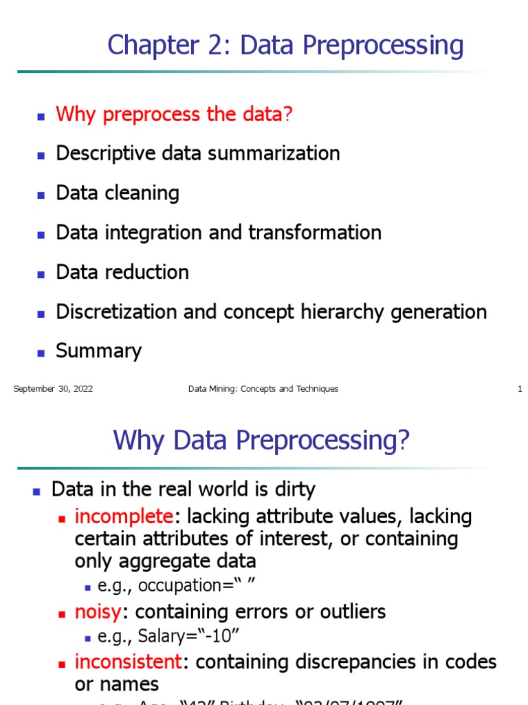 Preprocessing PDF | PDF | Statistics | Statistical Analysis Preprocessing PDF | PDF | Statistics | Statistical Analysis