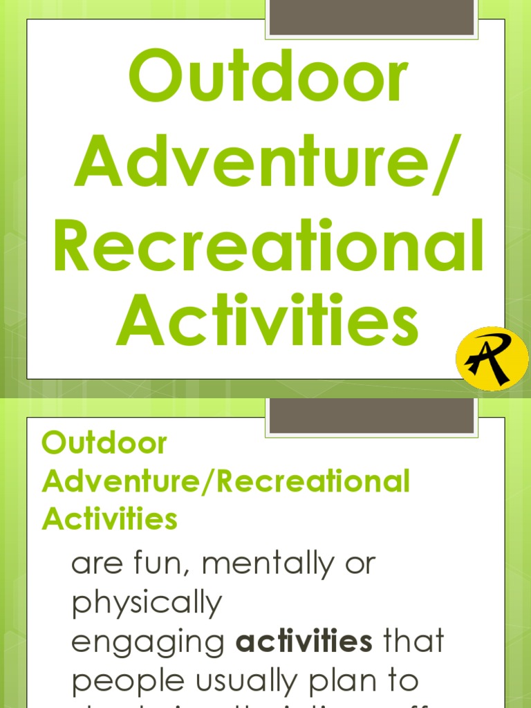 Outdoor Adventure Recreational Activities Slides Introduction PDF | PDF