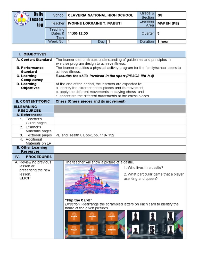 Chess DLL | PDF | Physical Education | Learning