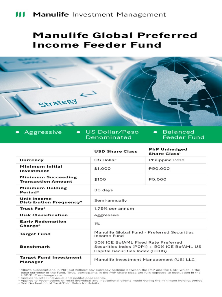 Manulife Global Preferred Income Brochure PDF | PDF | Investing | Investment Fund
