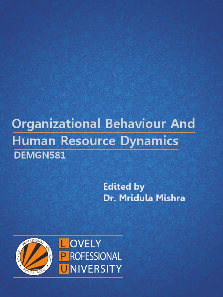 Organizational Behaviour and Human Resource Dynamics PDF | PDF | Classical Conditioning ...