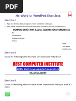 MS Word Practical Exercises Collection | PDF | Computers