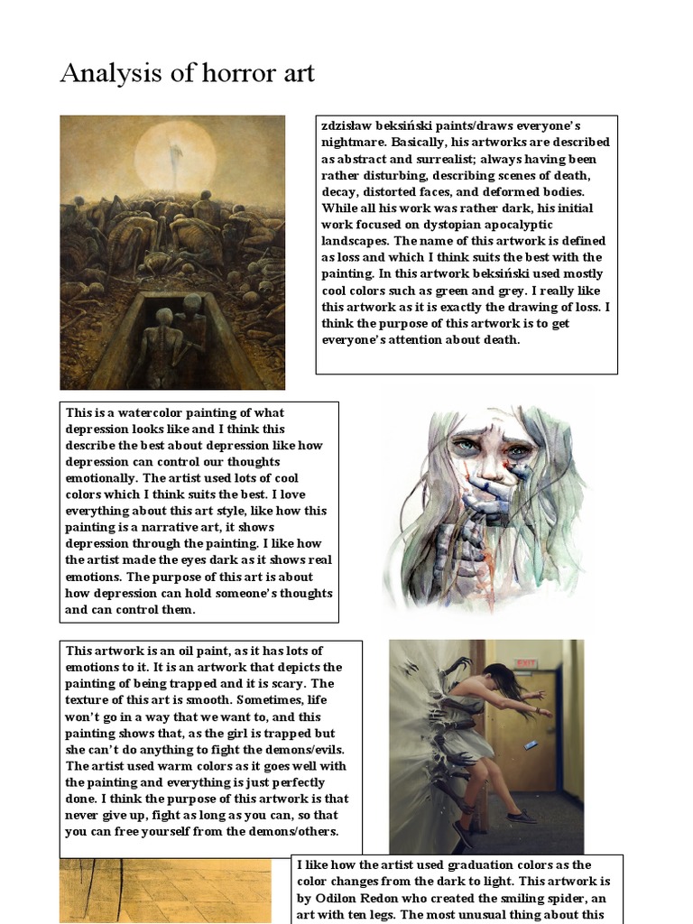 Analysis of Horror Art | PDF | Paintings