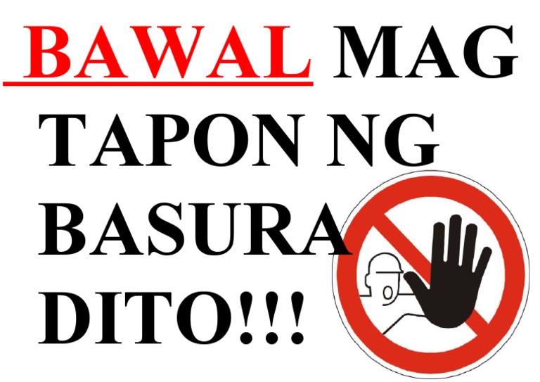 Bawal Mag Tapon NG Basura Dito | PDF