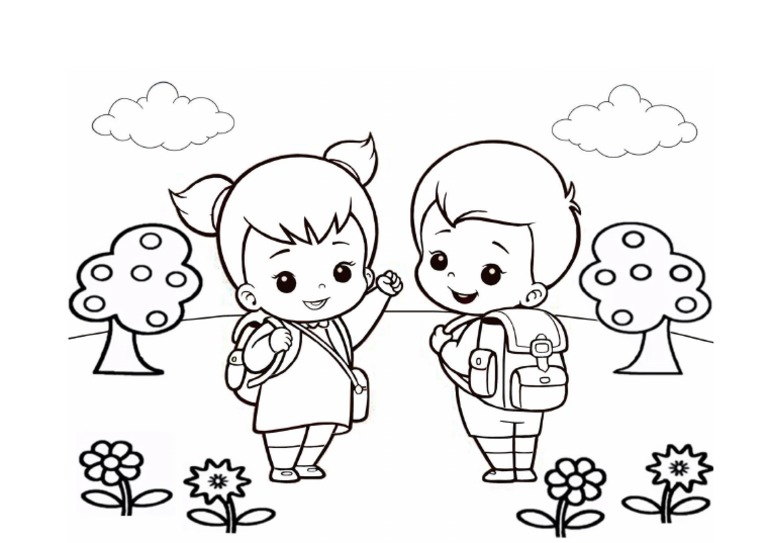 Gambar Mewarnai Anak Paud | PDF