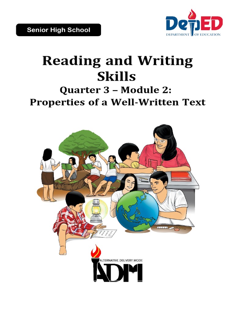 RWS11 - q3 - Mod2 - Properties of A Well-Written Text - Final | PDF | Learning | Paragraph