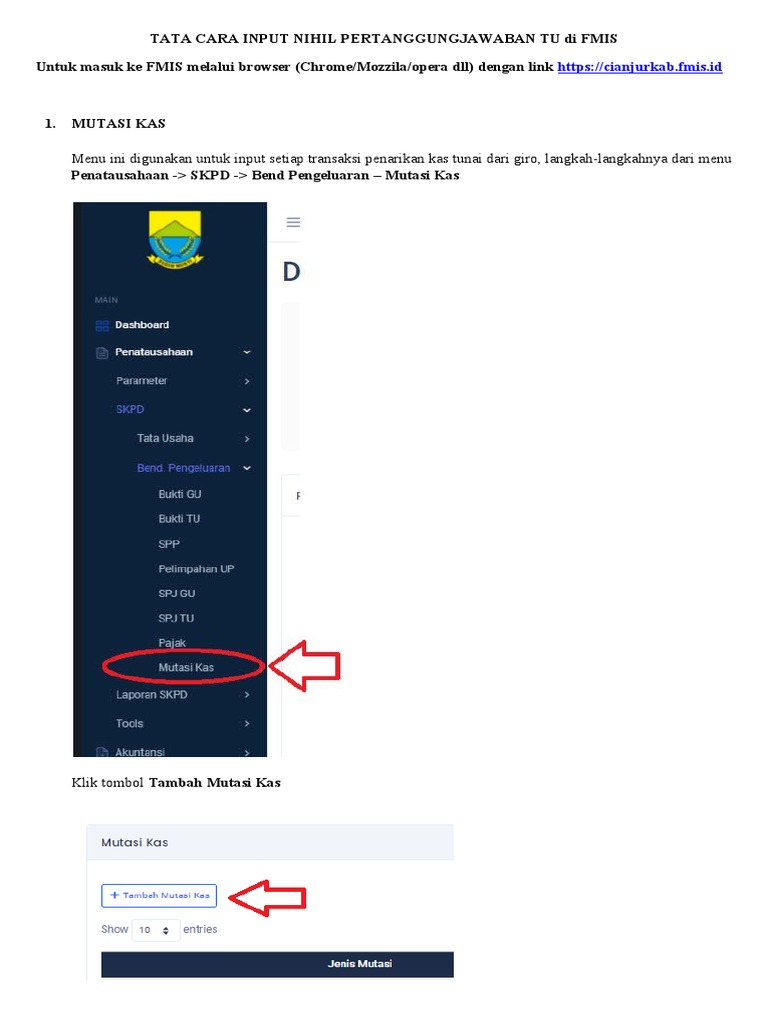 TATA CARA INPUT NIHIL PERTANGGUNGJAWABAN TU DI FMIS | PDF