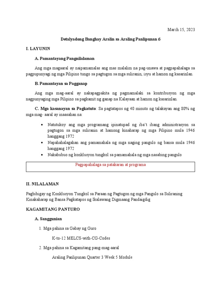Ap 6 Quarter 3 Modyul 5 Day 3 | PDF