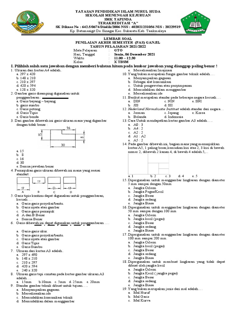 Soal Pas Gto X TBSM | PDF