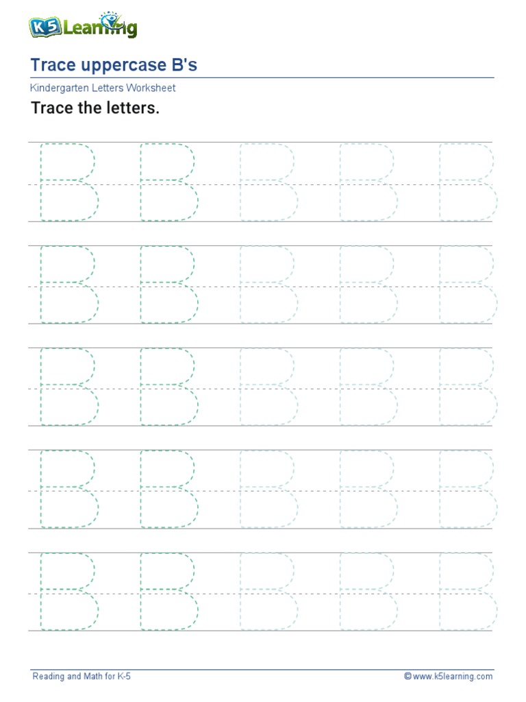 Tracing Uppercase Letters B PDF | PDF