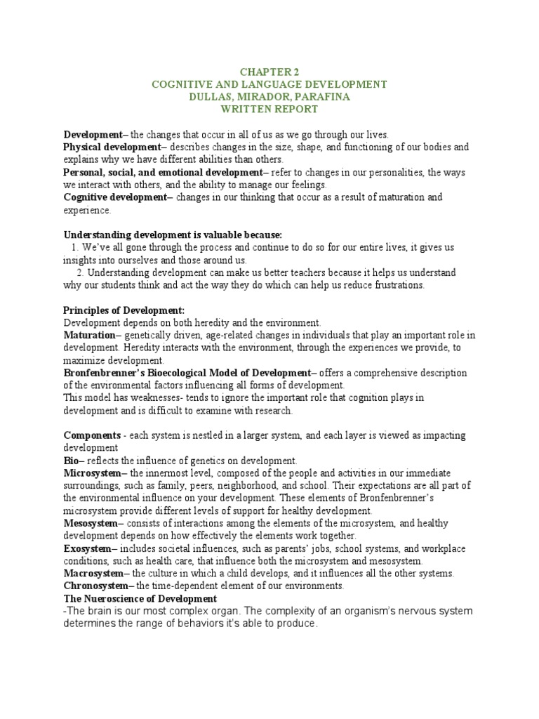 Chapter 2 Cognitive and Language Development | PDF | Brain | Neuron