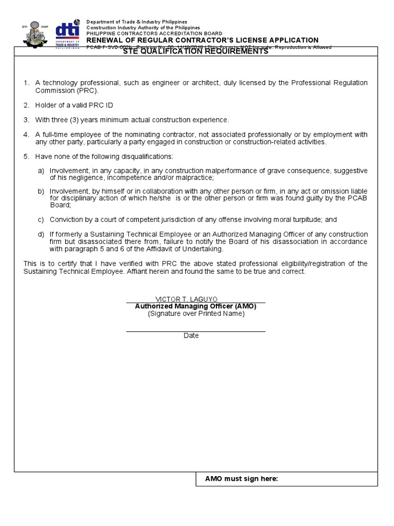 Ste 2019 FRS | PDF | Affidavit | Engineering