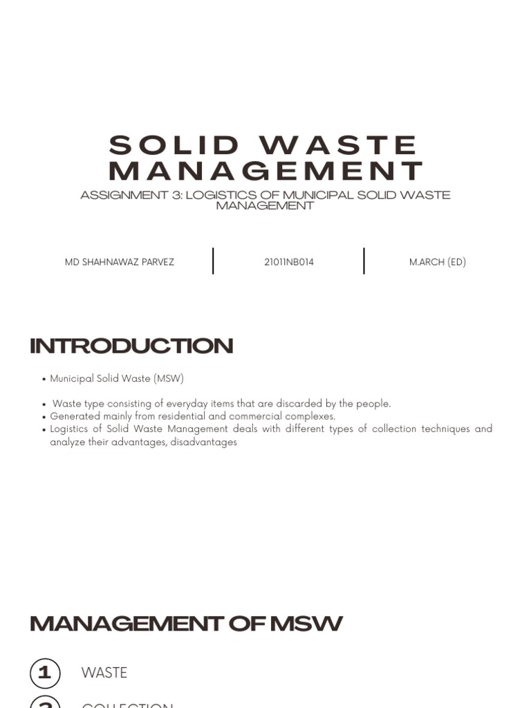 Solid Waste Management | PDF | Biogas | Municipal Solid Waste