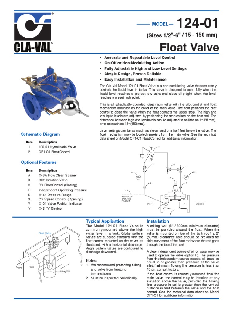 Float Valve: (Sizes 1/2"-6" / 15 - 150 MM) | PDF | Valve | Materials