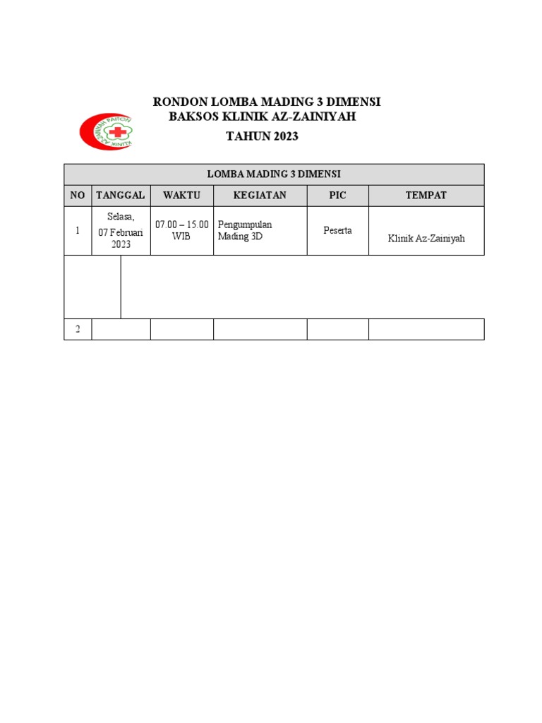 Rondon Lomba Mading 3 Dimensi | PDF