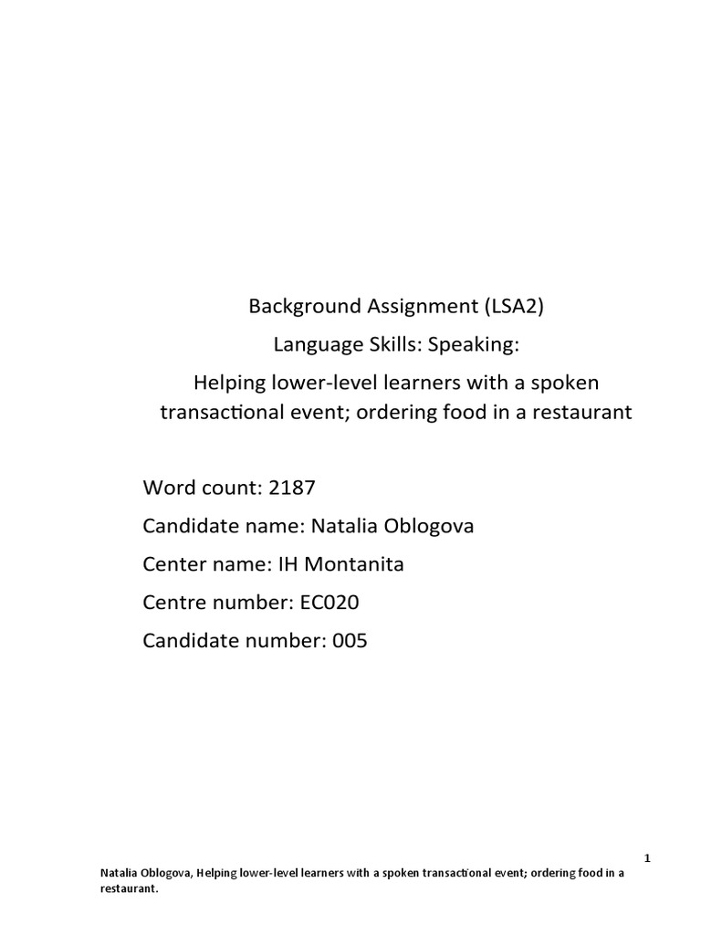 Lsa 2 | PDF | Ellipsis | Cognitive Psychology