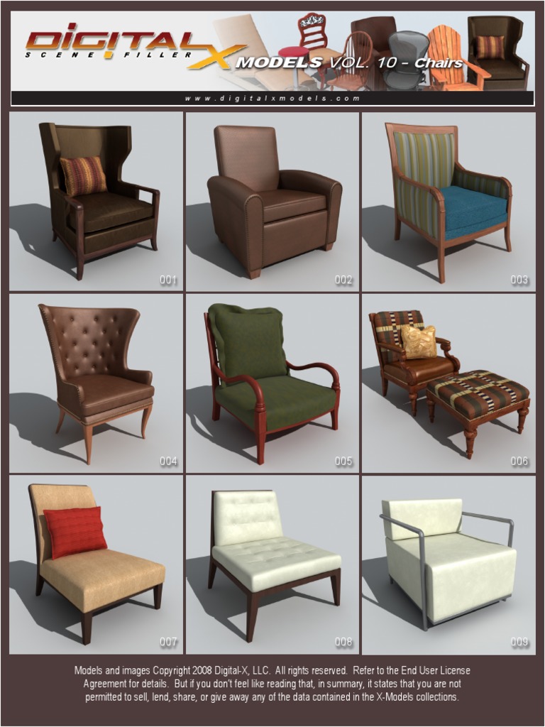 XModels Vol 010 Chairs | PDF | License | Copyright