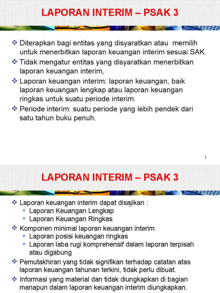 PSAK 3 Laporan Interim IAS 34 | PDF
