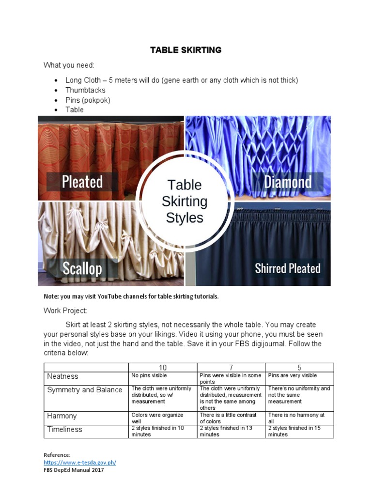 Q1 L1 Table Skirting | PDF
