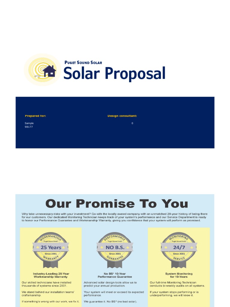 Solar Proposal and Cost Analysis | PDF | Photovoltaics | Energy And The ...