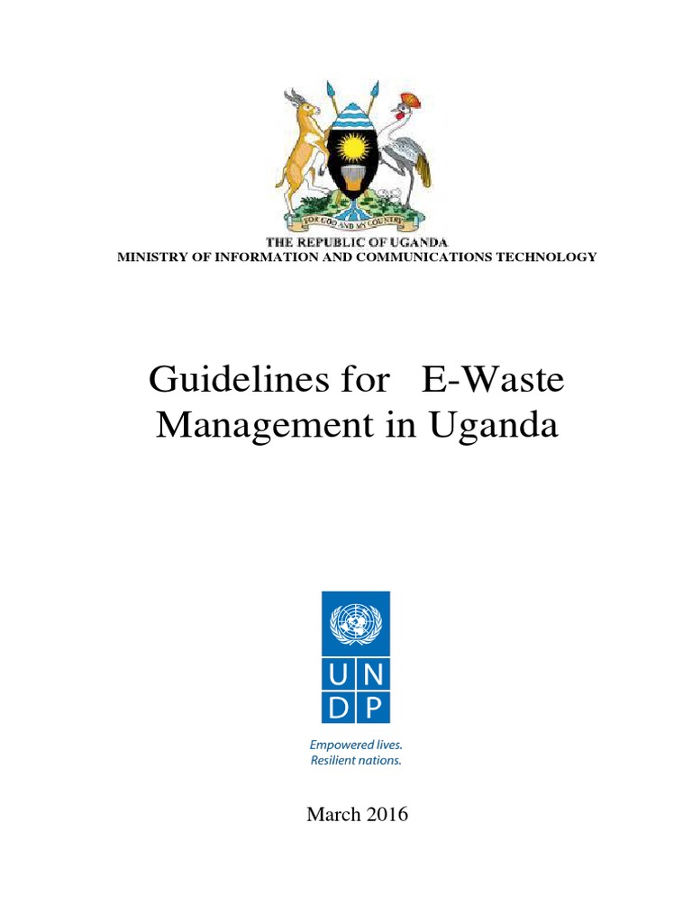 E Waste Guidelines Uganda PDF | PDF | Electronic Waste | Waste Management