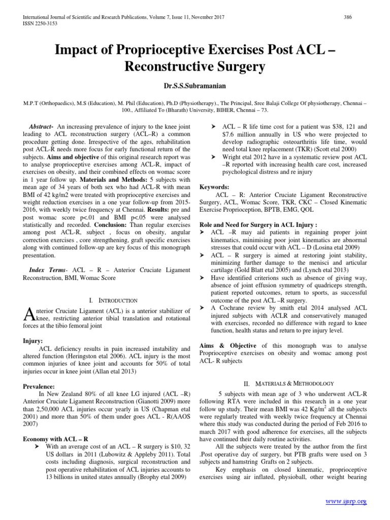 Proprioceptive Exercises | PDF | Knee | Musculoskeletal System