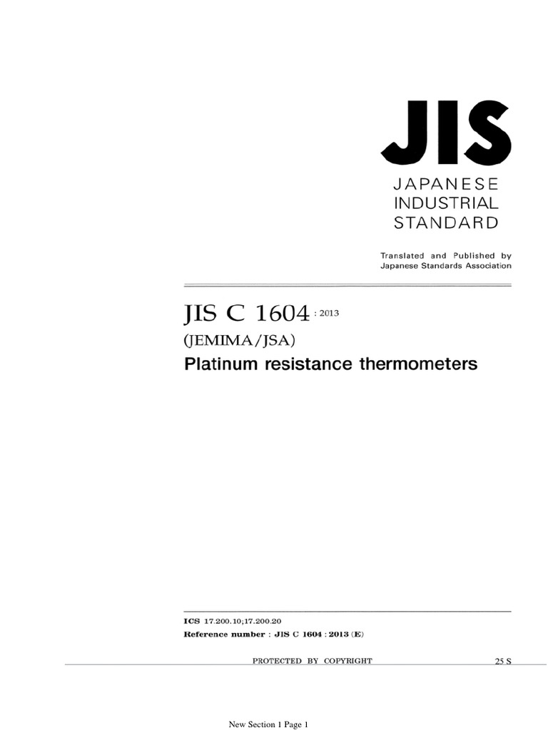Jis C 1604-2013 PRT | PDF