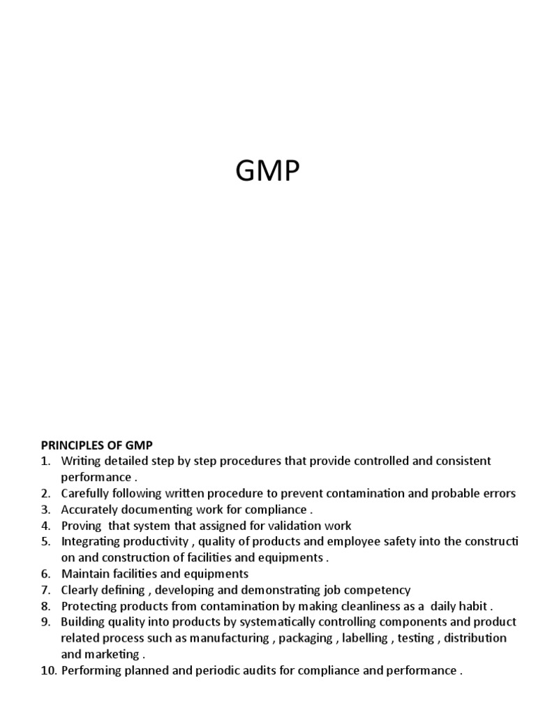 GMP | PDF | Health Care | Business