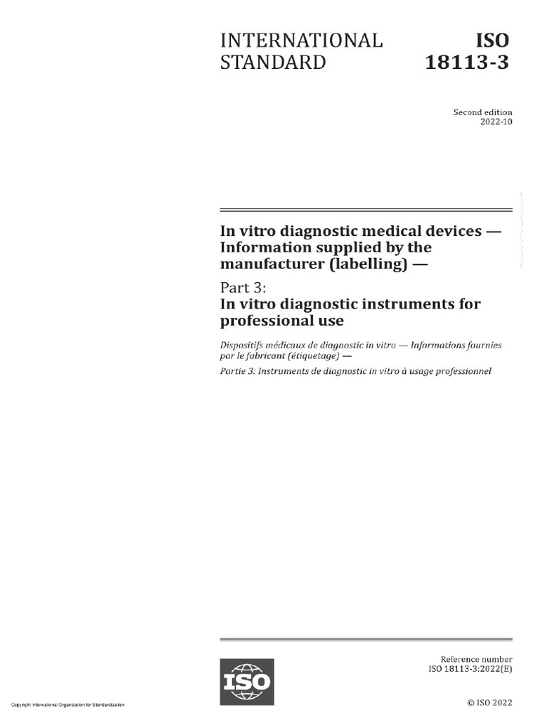 Iso 18113-3-2022 | PDF