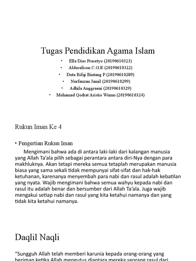 Tugas Pendidikan Agama Islam | PDF