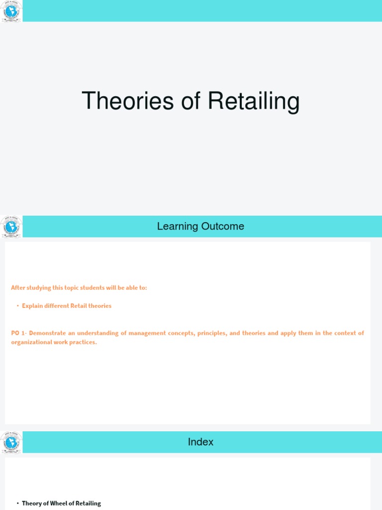 1.4 Theories of Retailing | PDF | Retail | Supermarket