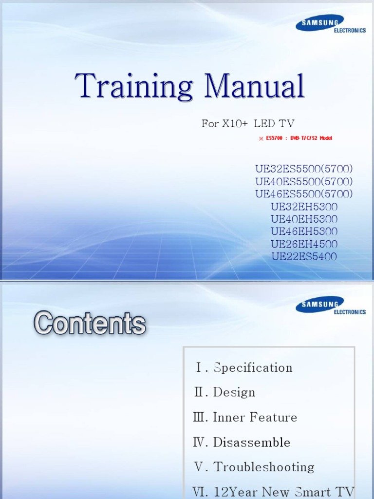 Samsung UE Series TV Specifications | PDF | Hdmi | Smartphone