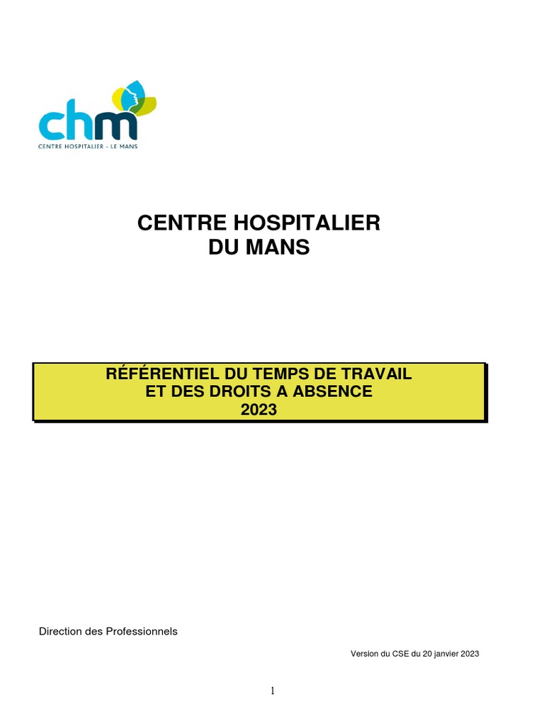 Référentiel GTT 2023 | PDF | Temps de travail | Heures supplémentaires