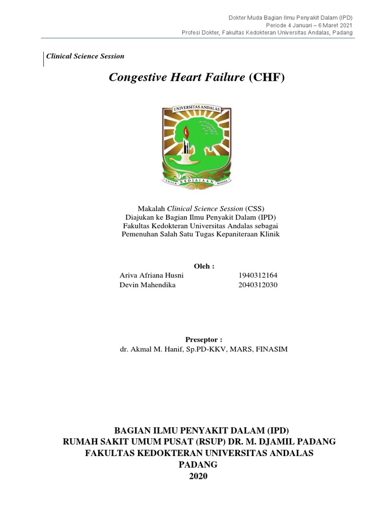 Makalah CSS CHF Devin - Ariva PDF | PDF
