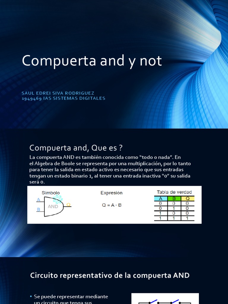 Compuerta and y Not | PDF