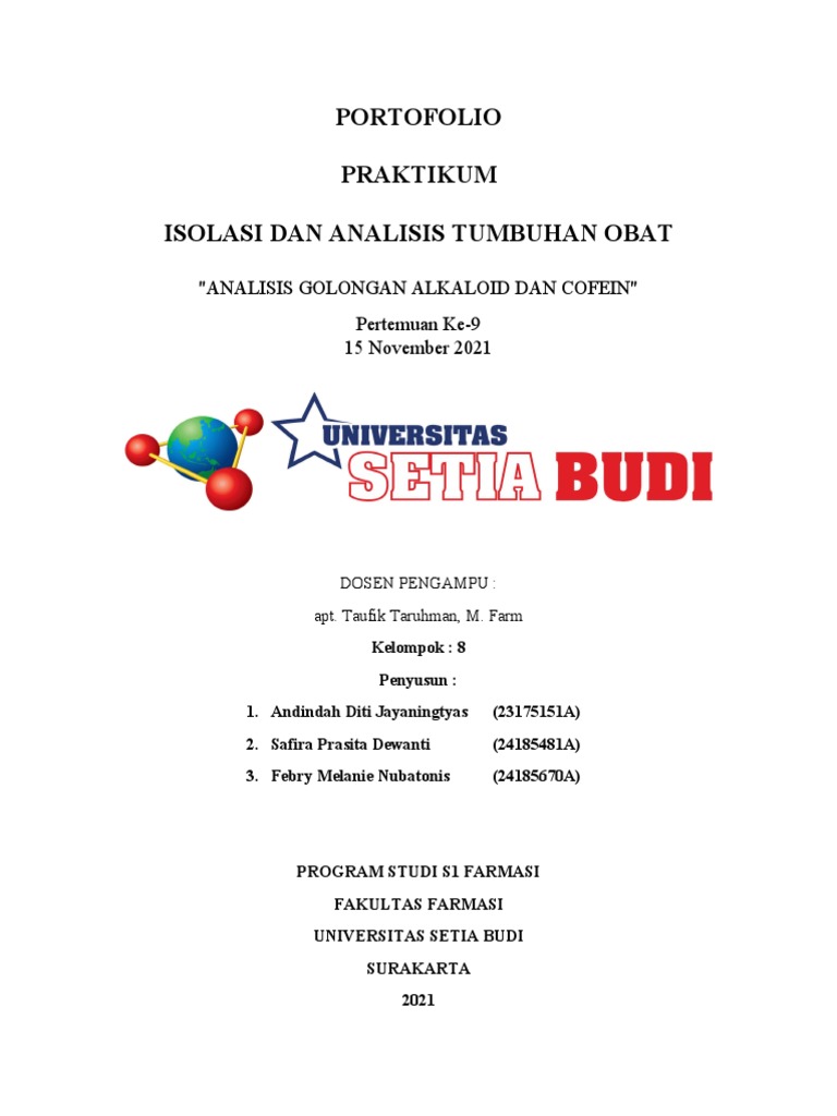 Portofolio Prakt IATO - Isolasi COFFEIN - Kel 8 | PDF