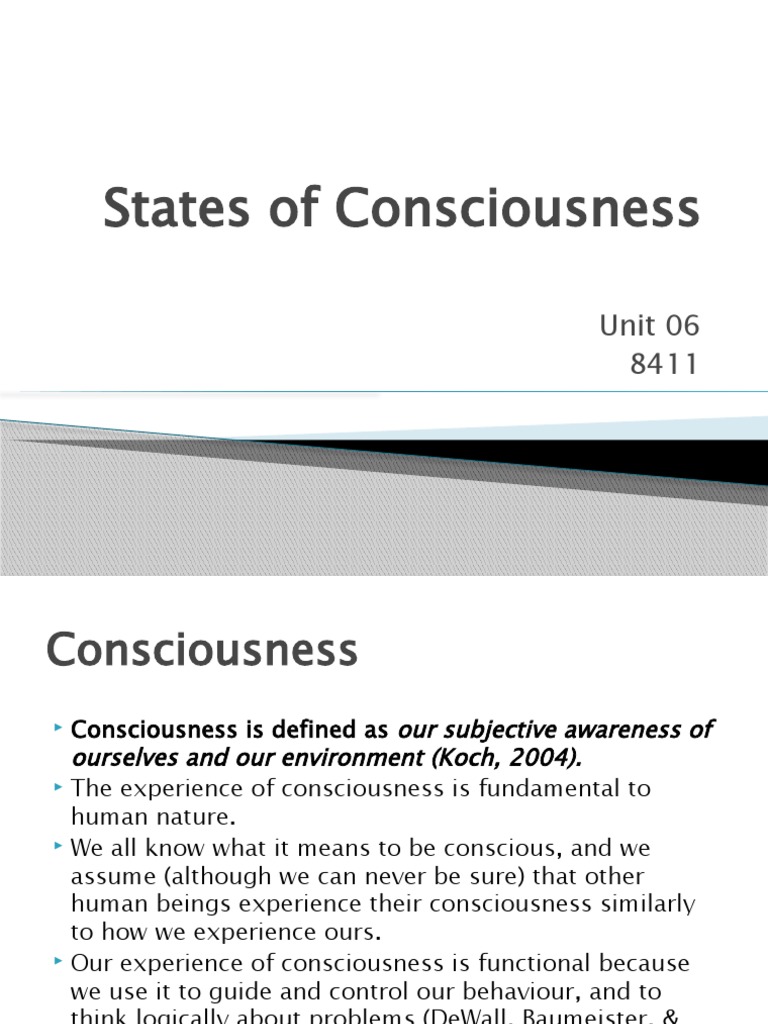 States of Consciousness | PDF | Sleep | Stimulant
