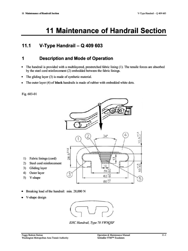 Schindler Escalator 9700AE - Handrail Maintenance | PDF | Escalator ...