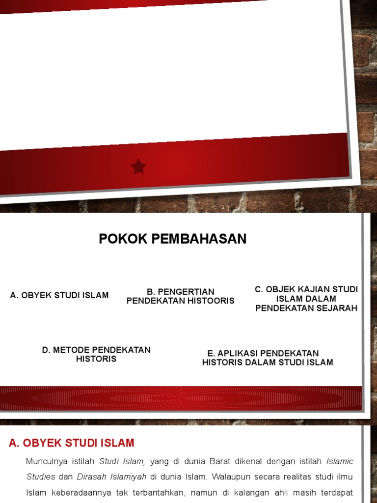 Pendekatan Historis dalam Studi Islam | PDF