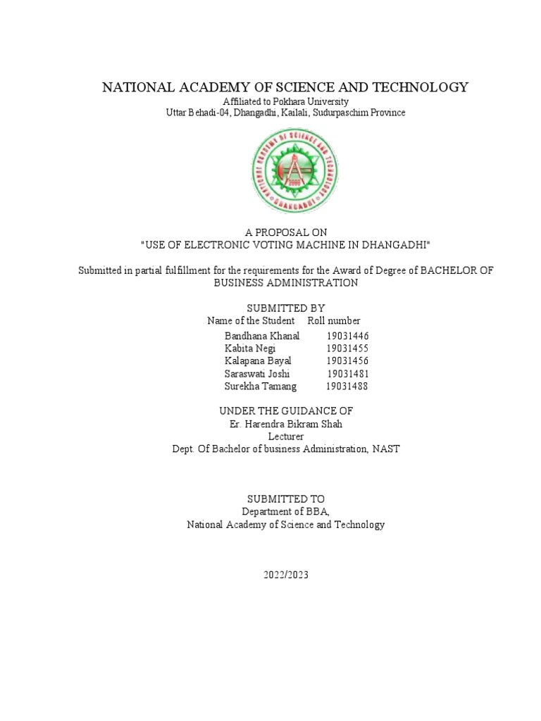 Final | PDF | Electronic Voting | Methodology