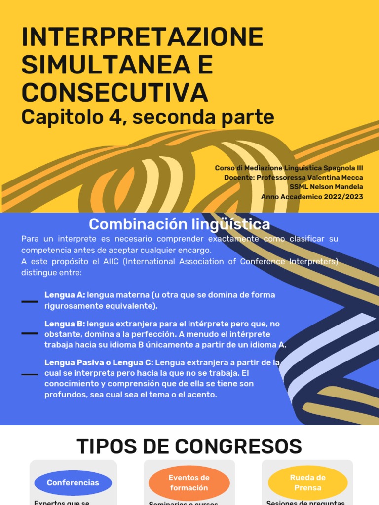 INTERPRETAZIONE SIMULTANEA E CONSECUTIVA Capitolo 4, Seconda Parte PDF ...